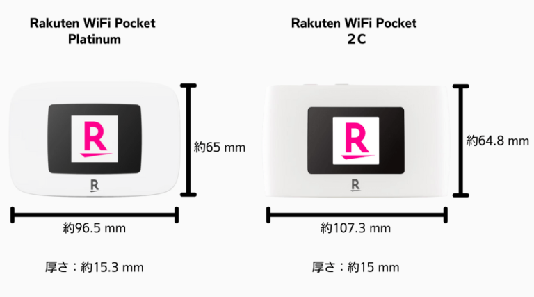 Rakuten WiFi Pocket Platinumと2Cはどっちがおすすめ？違いを比較してみた | SIMフリースマホ比較ナビ